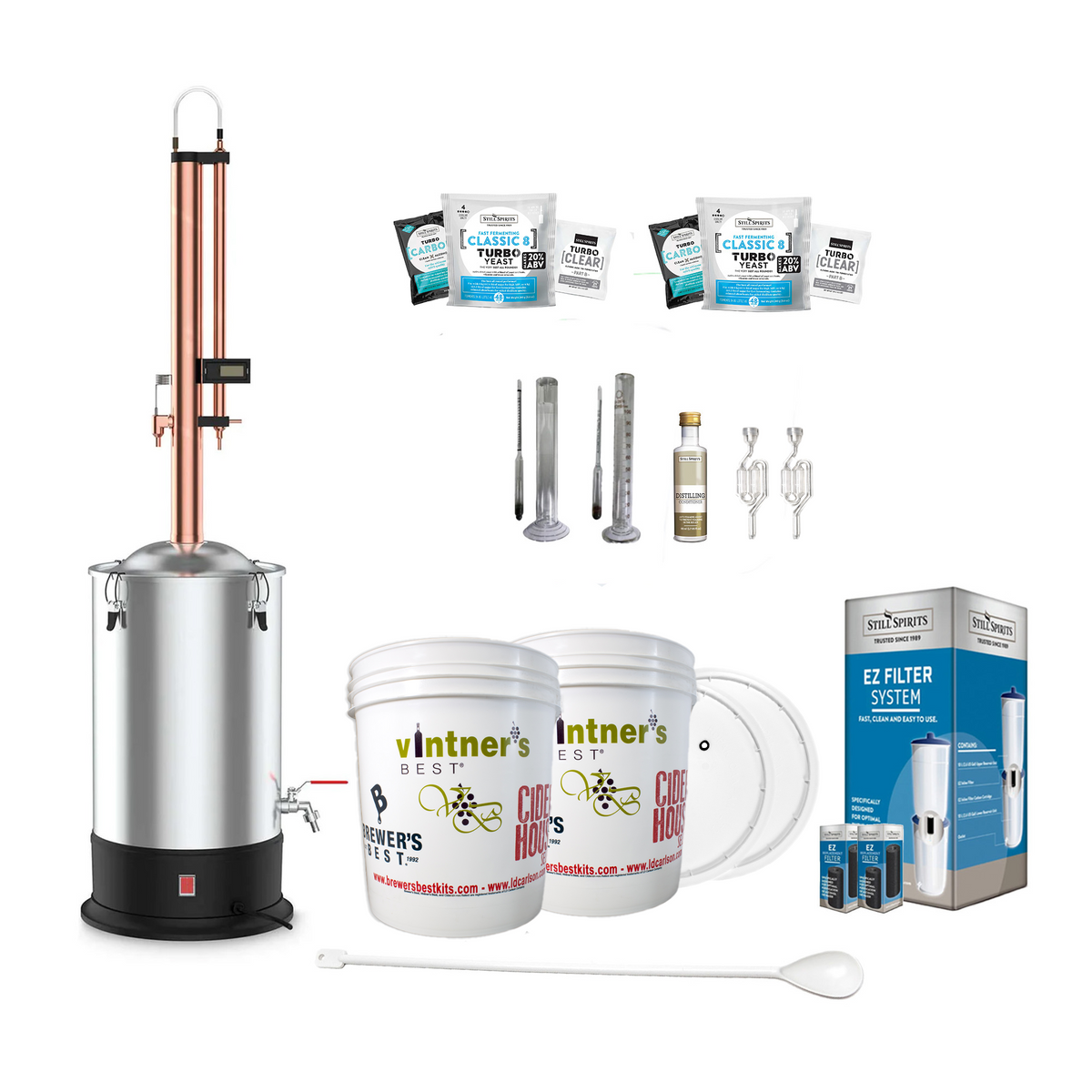 Still Spirits Turbo 500 (T-500) with Copper Condenser Deluxe Starter P ...