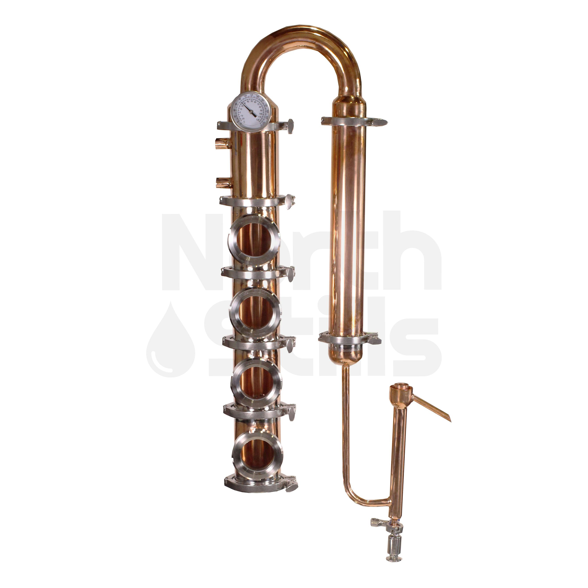 North Stills | 4″ Copper Flute Column (4 Plate Sections) — Toronto Brewing