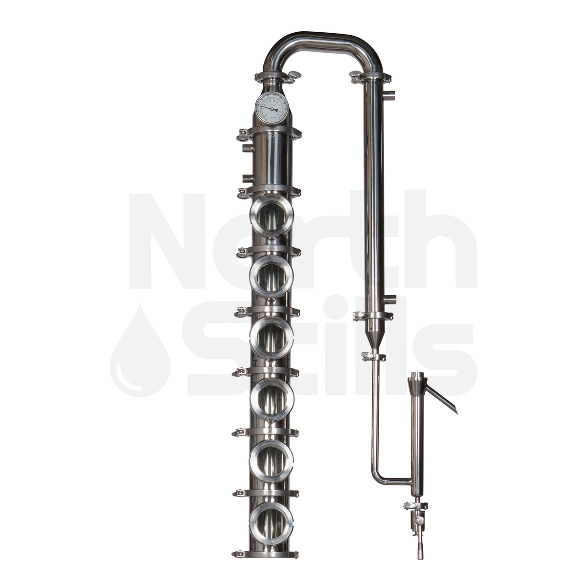 North Stills | 4″ Stainless Steel Flute Column (6 Plate Sections ...