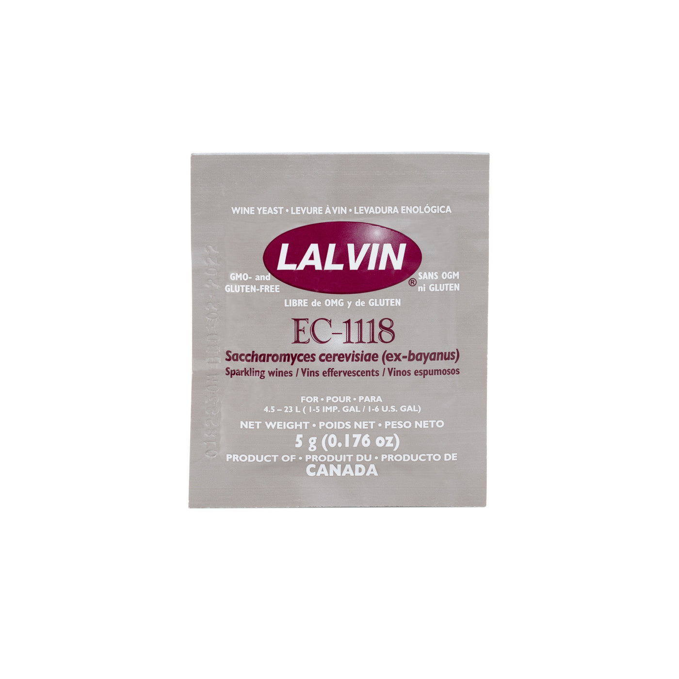 Lalvin | EC-1118 Champagne Yeast (5 g) — Toronto Brewing
